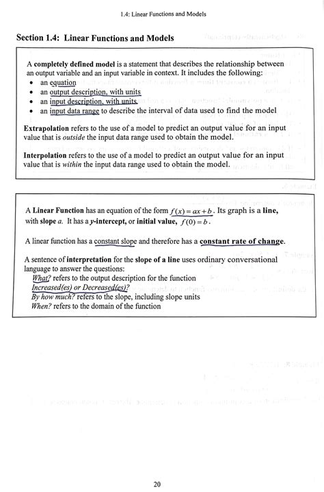 14 Linear Functions And Models Math1020 Studocu