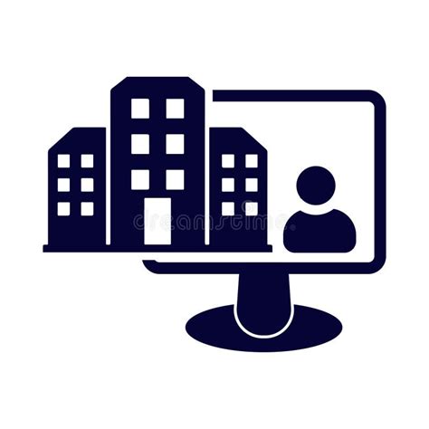 architecture home design computer architecture design icon stock