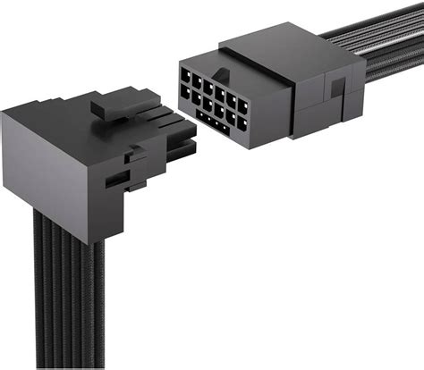 Mviioe 12VHPWR 90 Angled Adapter PCI E 5 0 Female To Male Extension Cord 16 Pin GPU Cable