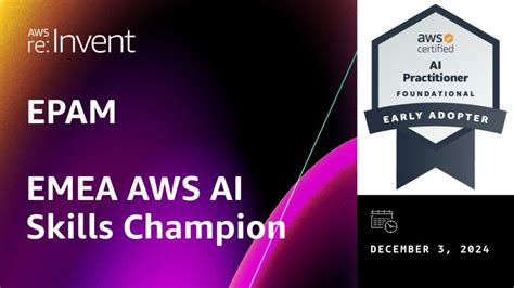 Aws Ai Innovation Awsreinvent Awschampion Aiinnovation Skillbuilder Awspartner Epam