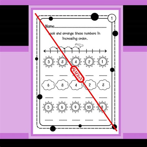 Ordering Numbers To 10 Increasing Decreasing Math Worksheets