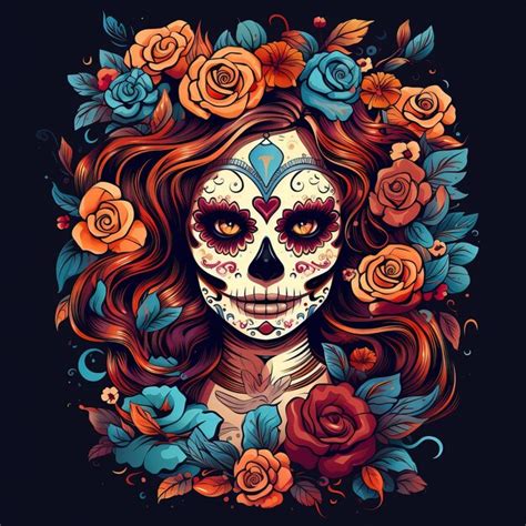 Premium Ai Image Day Of The Dead Pattern Skull Art Pattern
