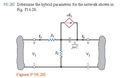 Solved Determine The Hybrid Parameters For The Network Shown Chegg