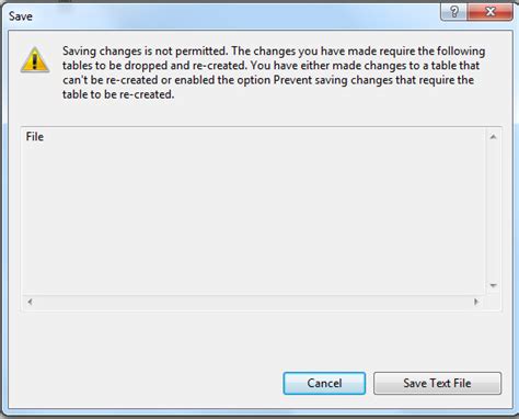 Sql Server Prevent Saving Changes Emrah Yumuk
