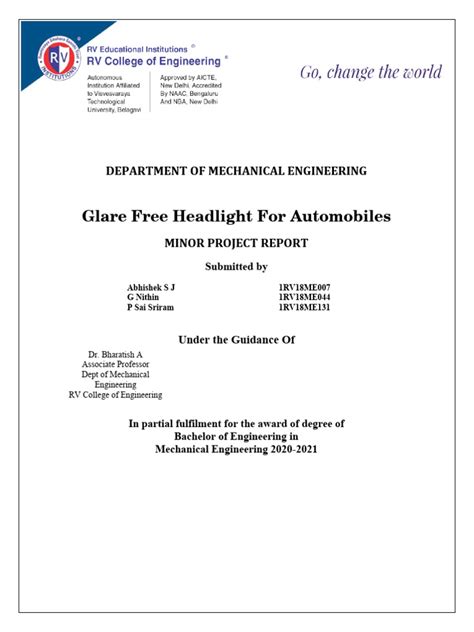 glare free headlights pdf headlamp arduino
