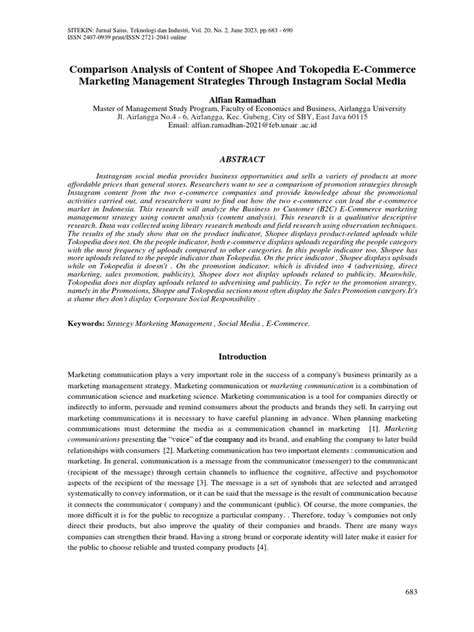 shopee tokped analysis pdf e commerce marketing