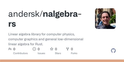 Github Andersk Nalgebra Rs Linear Algebra Library For Computer Physics Computer Graphics And