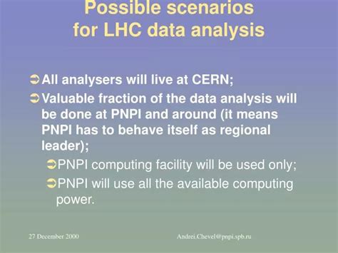 ppt possible scenarios for lhc data analysis powerpoint presentation