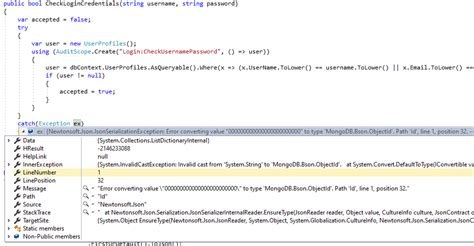 Core Issue While Using Auditnetmongodb Stack Overflow