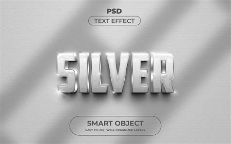 Silver 3d Editable Psd Text Effect Style Graphic By Mdjahidul99519