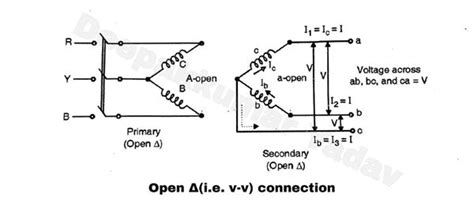 Open Delta Transformer Connection Diagram