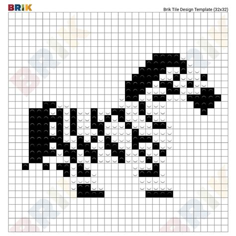Full Body Zebra Pixel Art