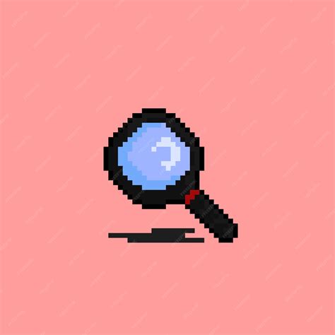 Premium Vector Magnifying Glass With Pixel Art Style