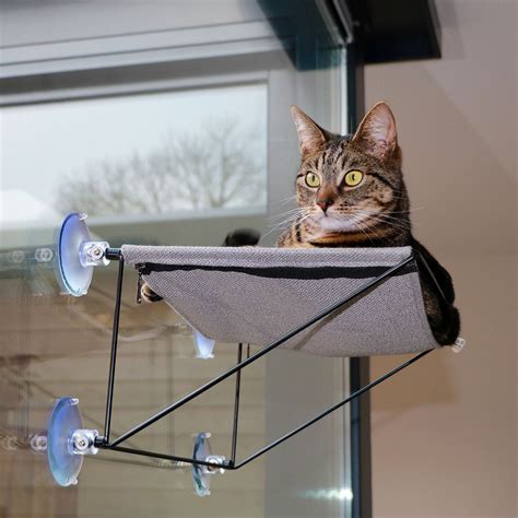 Outlet I Love Happy Cats Ležaka Za Mačke Za Prozor Olivia Siva 30x45