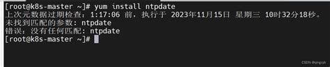 Centos8 执行yum Install Ntpdate命令，报错未找到匹配的参数 Ntpdateyum Ntpdate Csdn博客