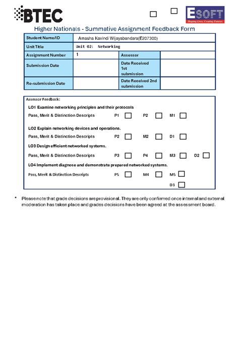 Networking Higher Nationals Summative Assignment