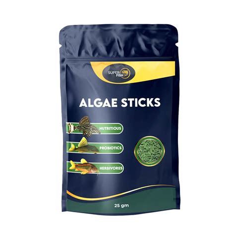 Superfish Algae Sticks Premium Plant Based Diet For Herbivorous Fish