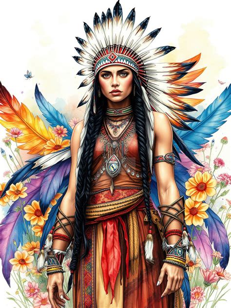 Native American Warrior Woman By Rasmusandersen On Deviantart