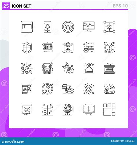 Set Of 25 Vector Lines On Grid For Development Coding Lab Heartbeat