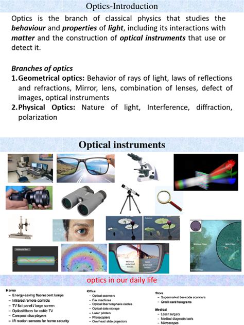 Phy 121 Geometrical Optics All Lecture Pdf Optics Electrodynamics