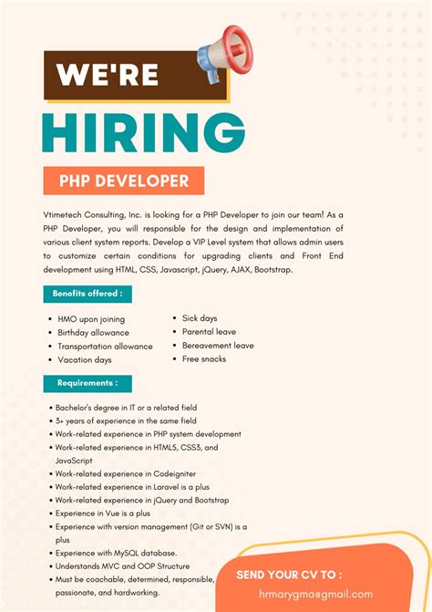 Mary Grace Alcantara On Linkedin Hiring Developer Developer Php Work Resume