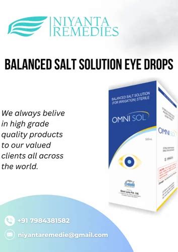 Omni Sol Balanced Salt Solution Eye Drops Packaging Type Bottle 5 Ml At Best Price In Surat