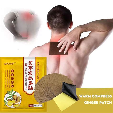Mugwort Ginger Patches 100 Pcs Chinese Medicine Ginger Foot Patches