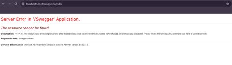 Net Unable To Load Swagger Ui On Localhost Port Swagger