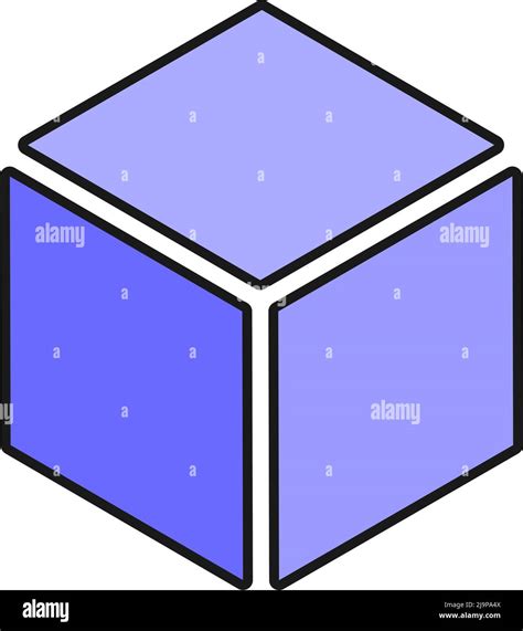 Isometric Cube Element Icon Cubist Abstract 3d Shape Stock Vector Illustration Clip Art