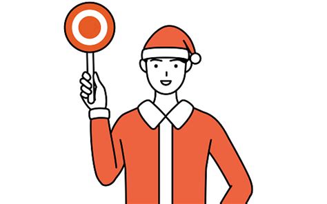 정답을 보여주는 가단성 막대기를 들고 있는 산타클로스 복장을 한 남자의 간단한 선 그리기 그림 12월에 대한 스톡 벡터 아트 및 기타 이미지 Istock