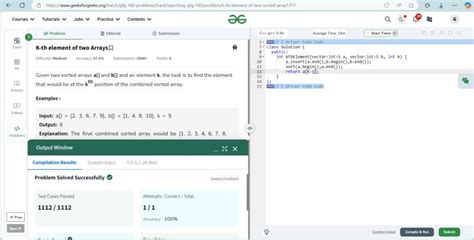 Geethanjali Rambarika On Linkedin Geeksforgeeks Codingchallenge Kthelement Binarysearch