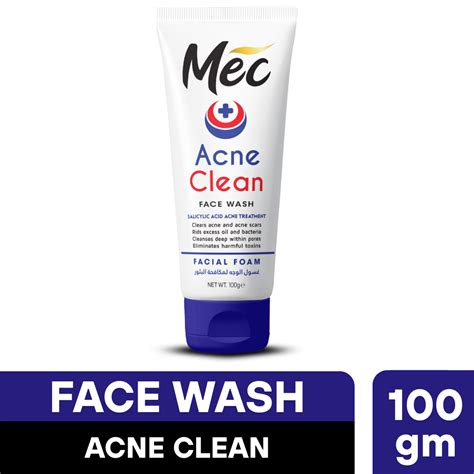 Mec Acne Clean Face Wash With Salicylic Acid For Clear Skin 100gm Ics