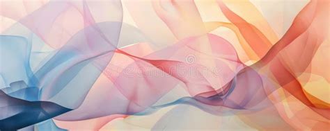 Modern Art Mural Wallpaper Background With Overlapping Translucent Shapes In Pastel Colors