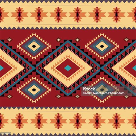 민족 기하학적 패턴입니다 미국 멕시코 서부 아즈텍 모티프 줄무늬와 보헤미안 패턴의 디자인 배경 벽지 인쇄 카펫 포장 타일 Batikvector Illustratoin을 위해