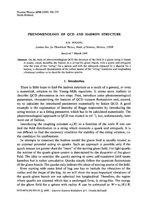 Pdf Phenomenology Of Qcd And Hadron Structure Dokumen Tips