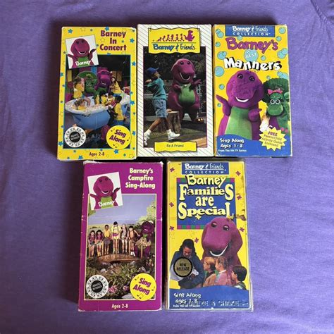 Barney And Friends Vhs Lot Super Rare Collector Depop