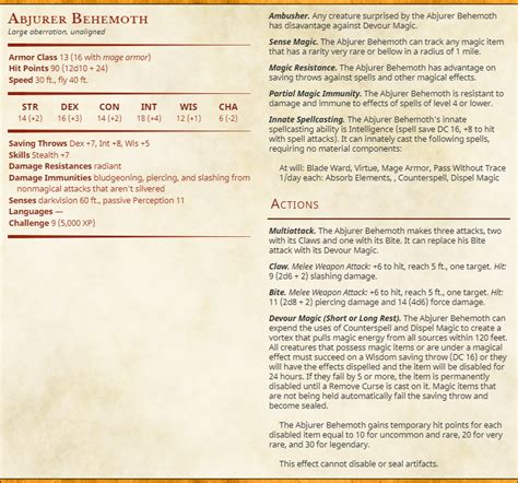 Abjurer Behemoth R Unearthedarcana