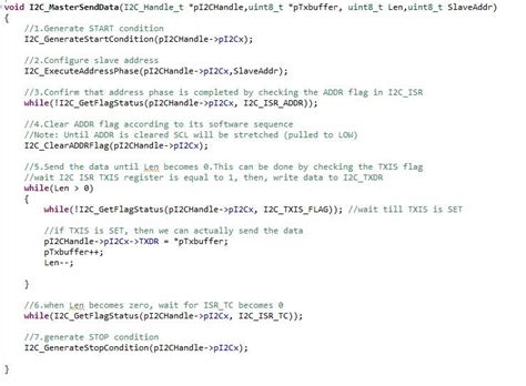 How To Do Basic Master Send Data To Slave In I2c F Stmicroelectronics Community