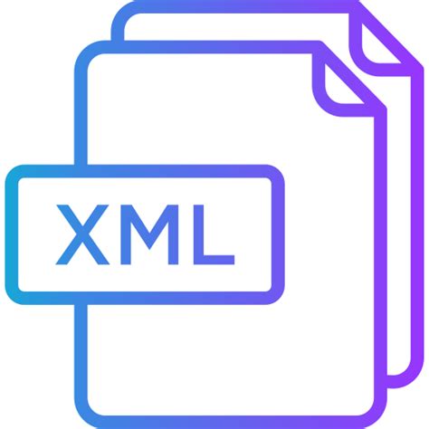 xml generic gradient outline icon