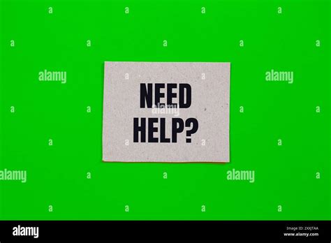 Need Help Question Message Written On Paper Piece With Green Background