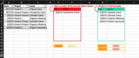 show list of results from multiple text search criteria in adjacent