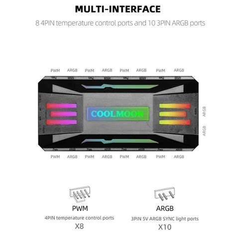 RGB CONTROLLER PIN PWM V Pin ARGB Fan Cooler PC Remote Control D F PicClick UK