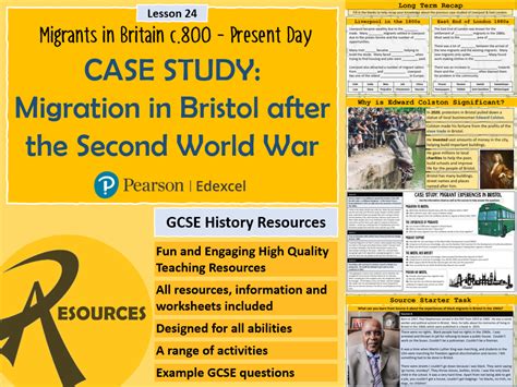 GCSE HISTORY Edexcel Migrants In Britain Unit Modern Britain Present BUNDLE Teaching