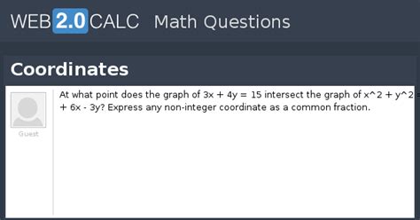 View Question Coordinates