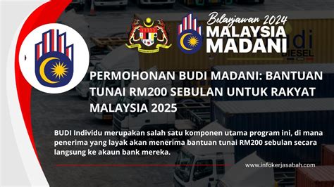 Permohonan Budi Madani Bantuan Tunai Rm200 Sebulan Untuk Rakyat