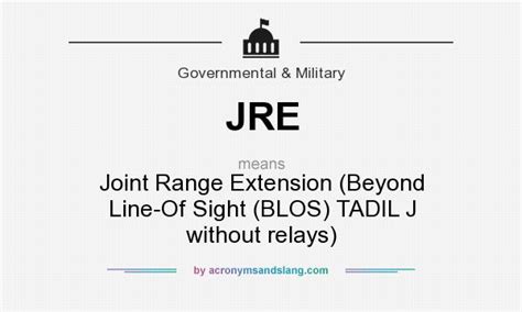 JRE Joint Range Extension Beyond Line Of Sight BLOS TADIL J Without Relays In Government
