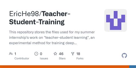 GitHub EricHe Teacher Student Training This Repository Stores The Files Used For My Summer