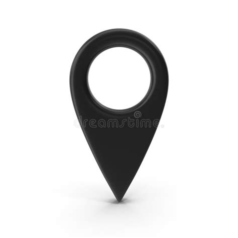 3d Black Map Pointer Location Map Icon Stock Illustration Illustration Of Geographic Guide