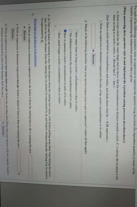 solved each of the following scenarios write an expression