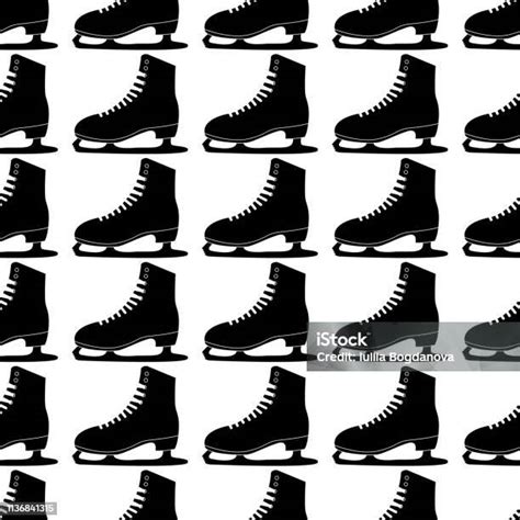 벡터 일러스트입니다 여자 그림 스케이트 아이콘 흰색 배경에 고립입니다 심리 스 스케이트 패턴 겨울에 대한 스톡 벡터 아트 및 기타 이미지 Istock